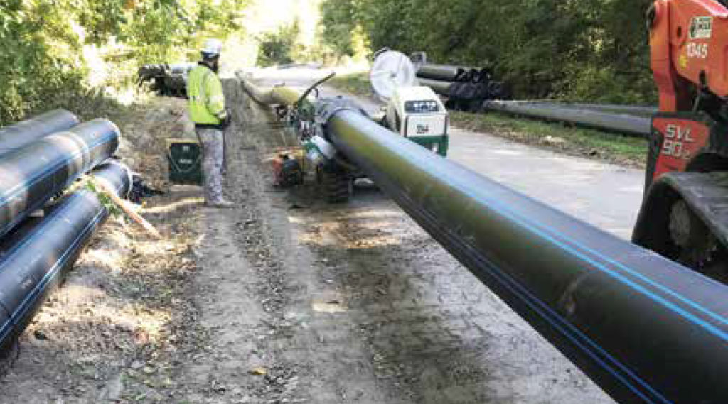 Under River HDPE Pipe Pull - Midwest Mole